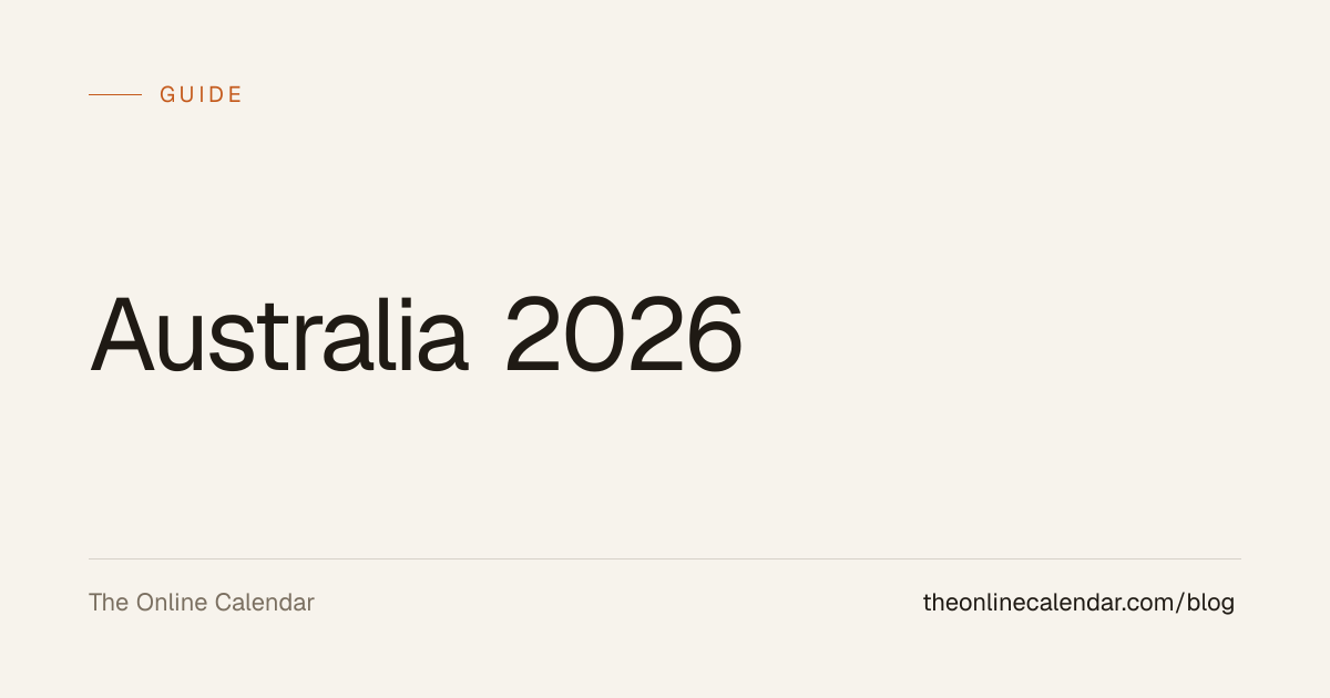 Australia Public Holidays in August 2026 — Dates, Working Days & Long ...