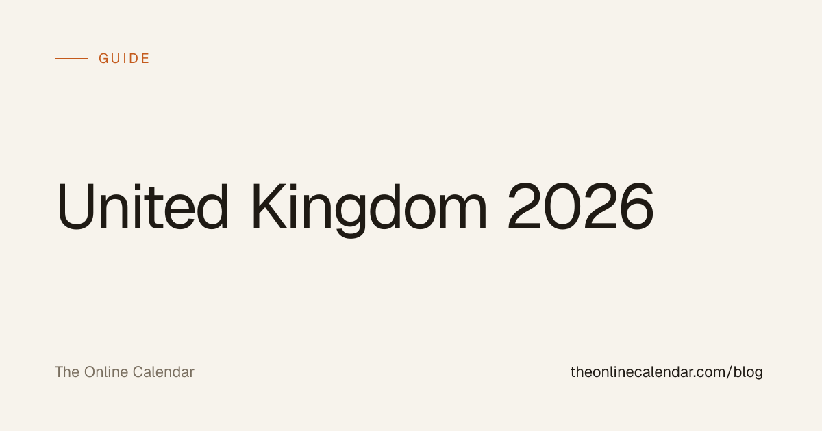 United Kingdom Public Holidays in September 2026 — Dates, Working Days ...